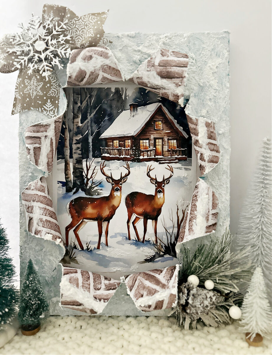 Winter Scene Wall Art Busted Canvas Tutorial