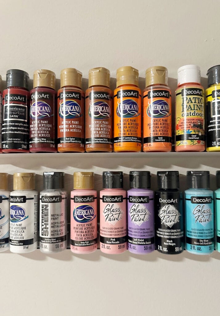 DIY Wall-Mount Acrylic Craft Paint Storage Under $10!