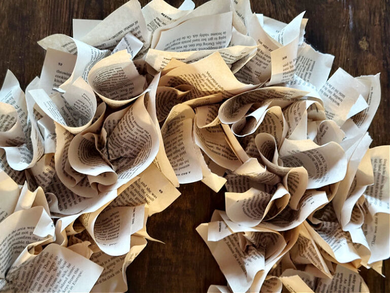 How to Make a DIY Book Page Wreath