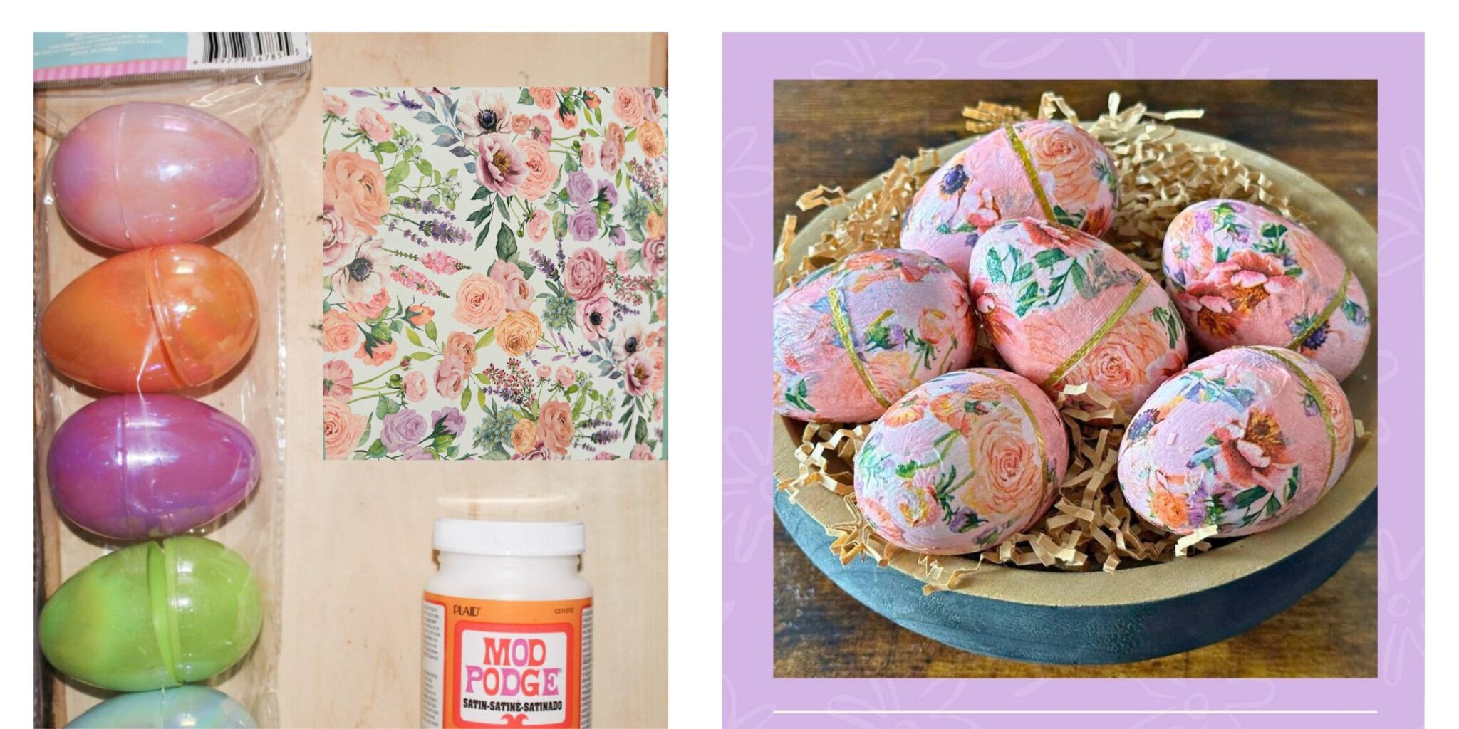 How to Make Beautiful Decoupage Easter Eggs (Easy Tutorial)