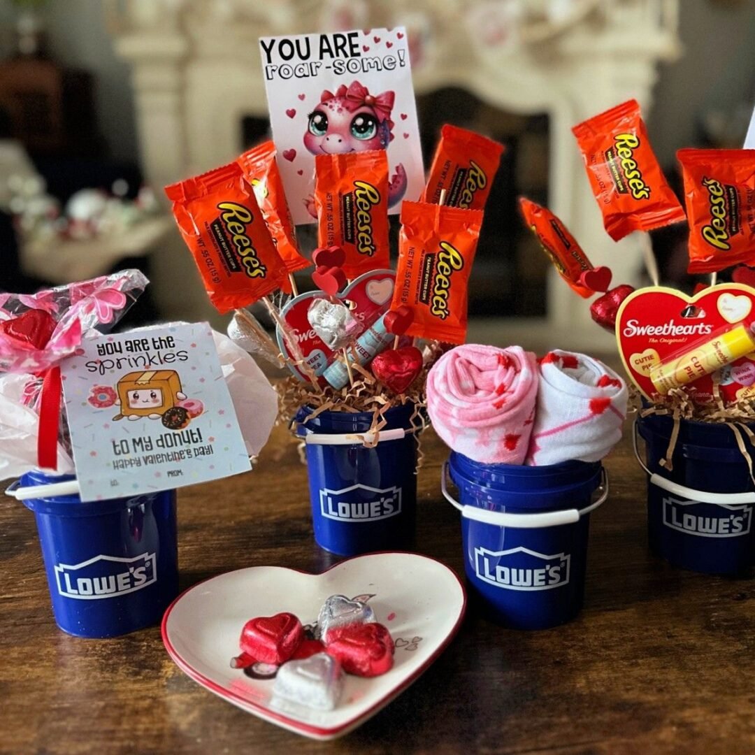 Lowe's Mini Bucket Candy Gifts for Valentine's Day