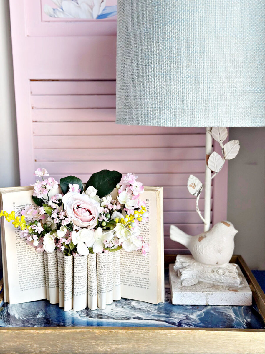DIY Folded Book Vase (Easy Tutorial) - Our Crafty Mom