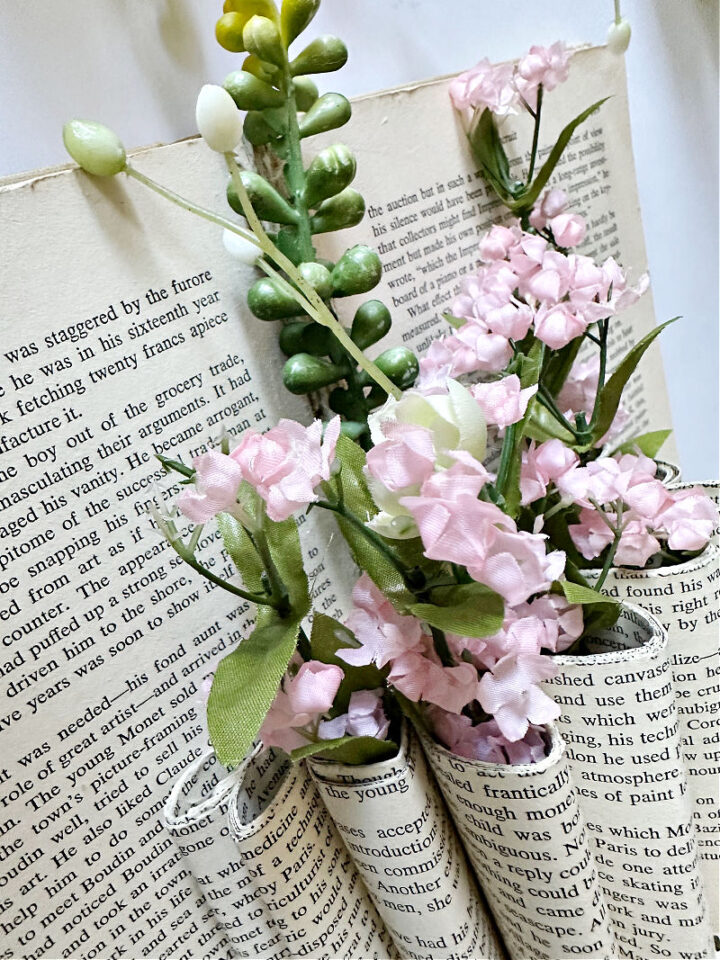 DIY Folded Book Vase (Easy Tutorial) - Our Crafty Mom