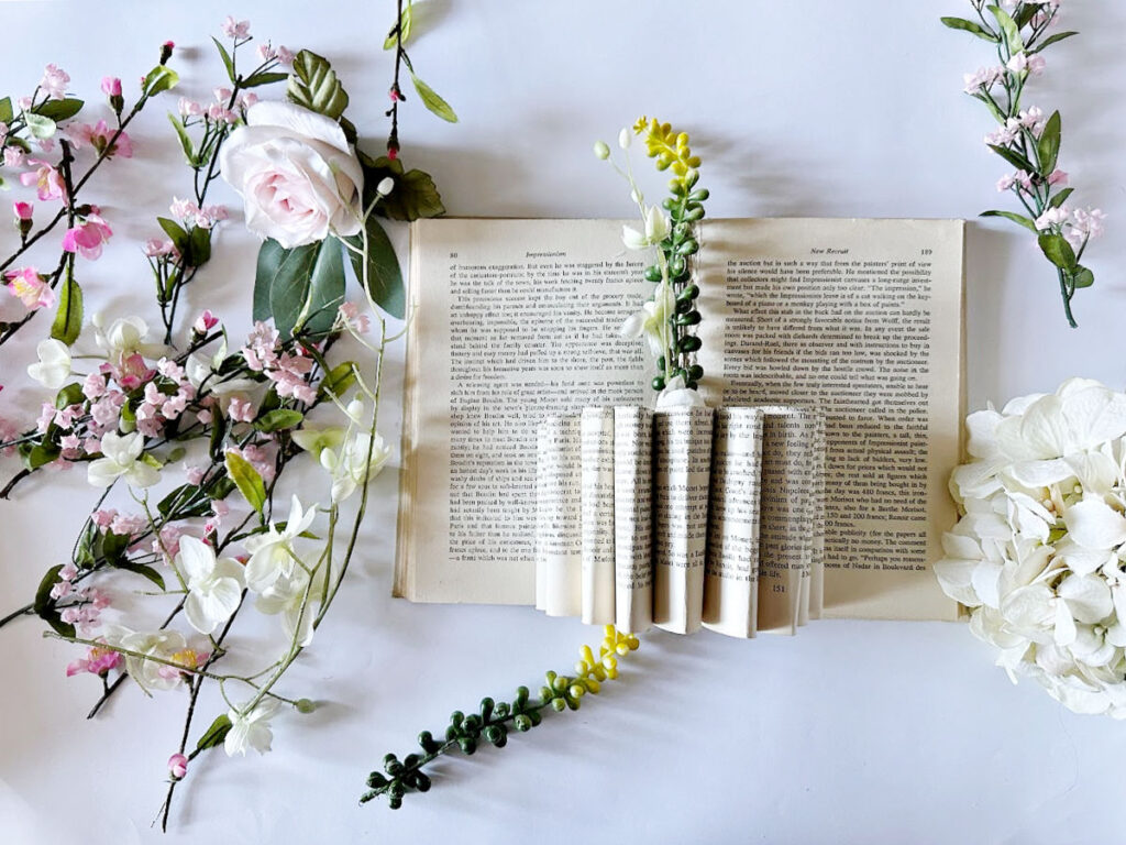 DIY Folded Book Vase (Easy Tutorial) - Our Crafty Mom