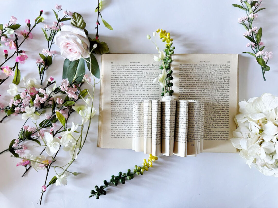 DIY Folded Book Vase (Easy Tutorial) - Our Crafty Mom