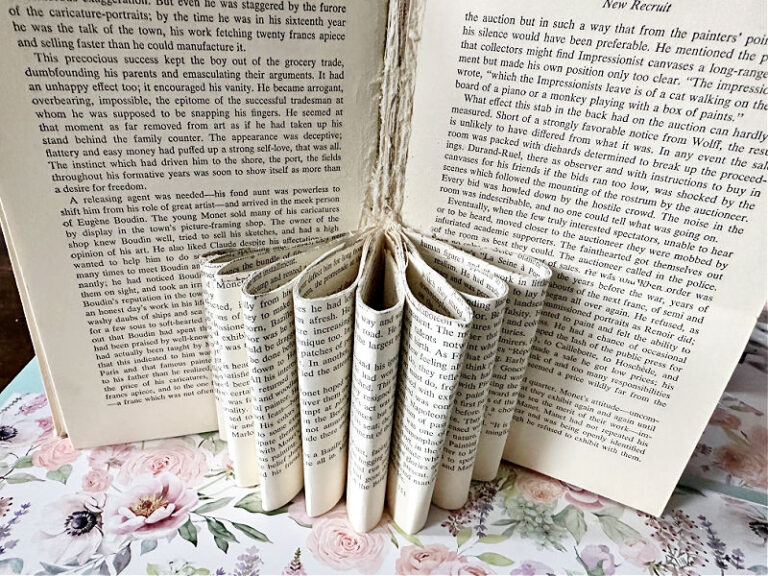 DIY Folded Book Vase (Easy Tutorial) - Our Crafty Mom