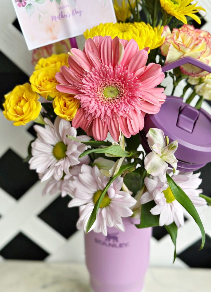 Stanley Cup With Flowers DIY Gift Idea