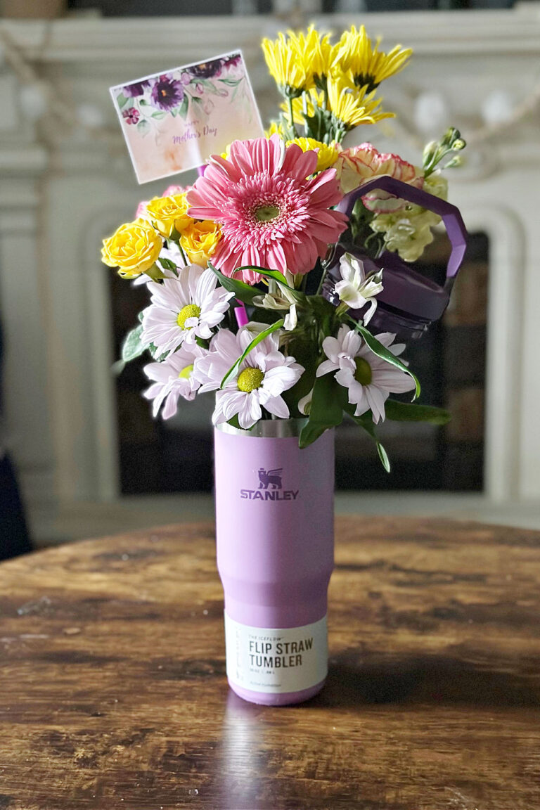 Stanley Cup With Flowers DIY Gift Idea