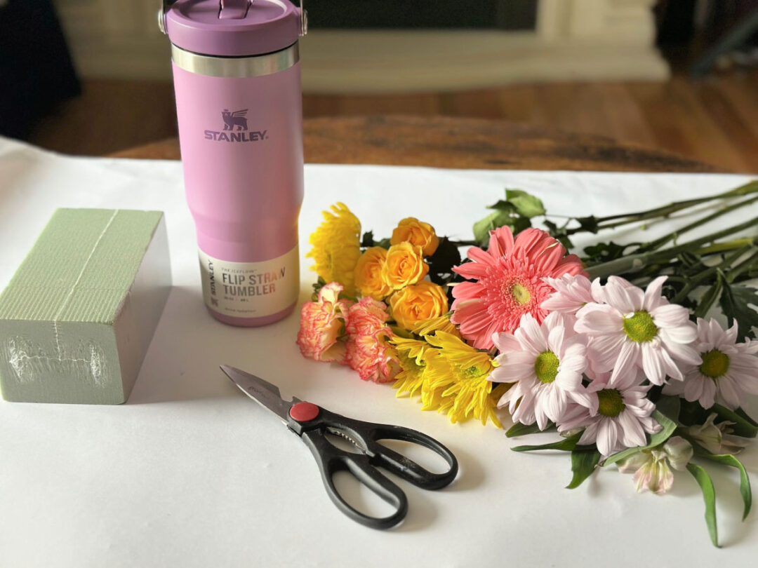 Stanley Cup With Flowers DIY Gift Idea