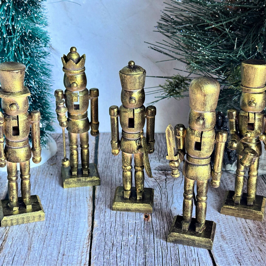 How to Create DIY Antique Brass Nutcrackers - Our Crafty Mom