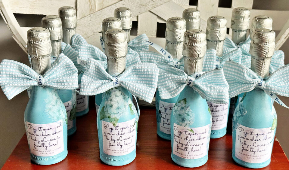 Personalized Mini Champagne Bottles (DIY Party Favors) - Our Crafty Mom